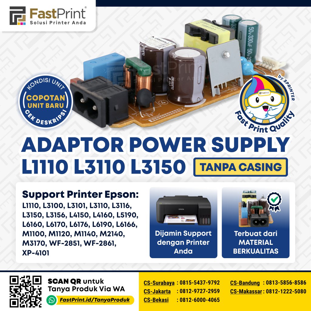 Adaptor Power Supply L1110 L3110 L3150 – Fast Print Indonesia