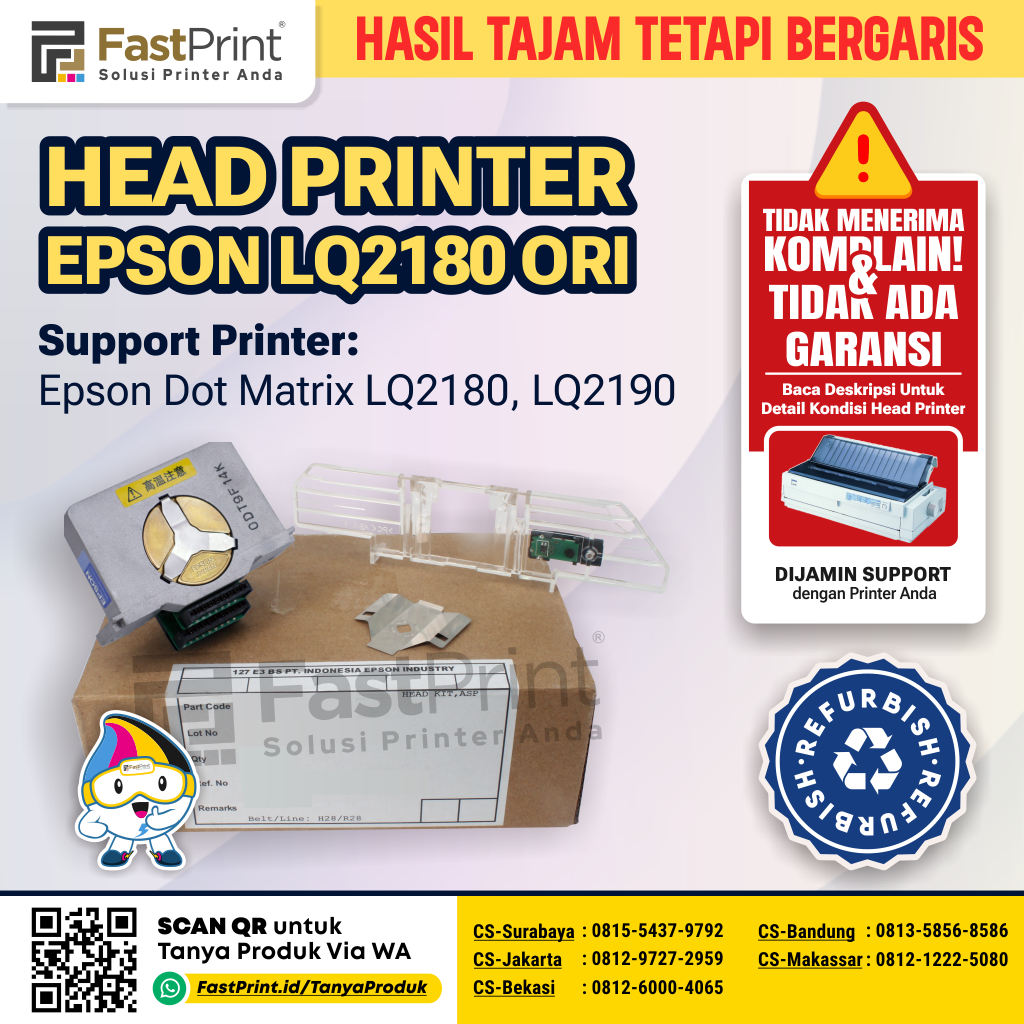 Head Printer Epson Dot Matrix LQ 2190 LQ 2180 Original – Fast Print ...