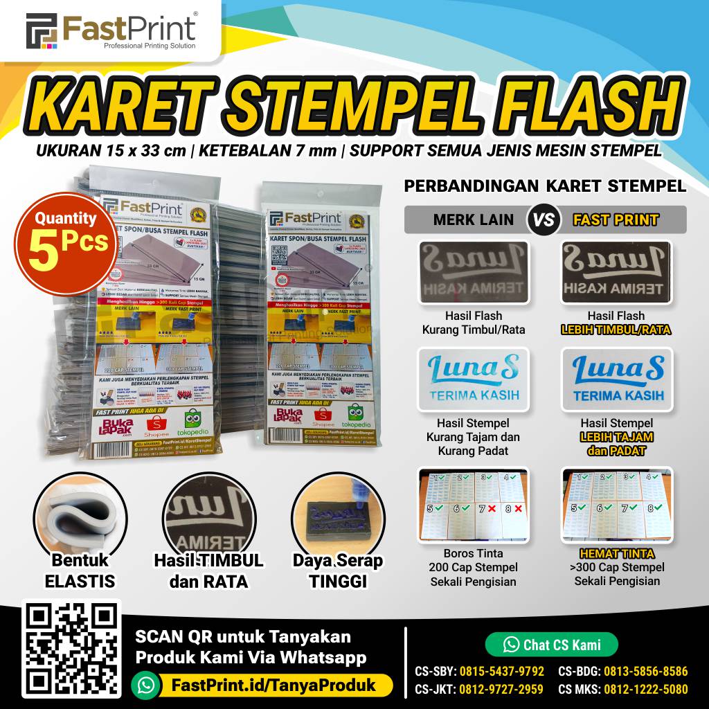 Fast Print Karet Busa Stempel Lembaran – Fast Print Indonesia