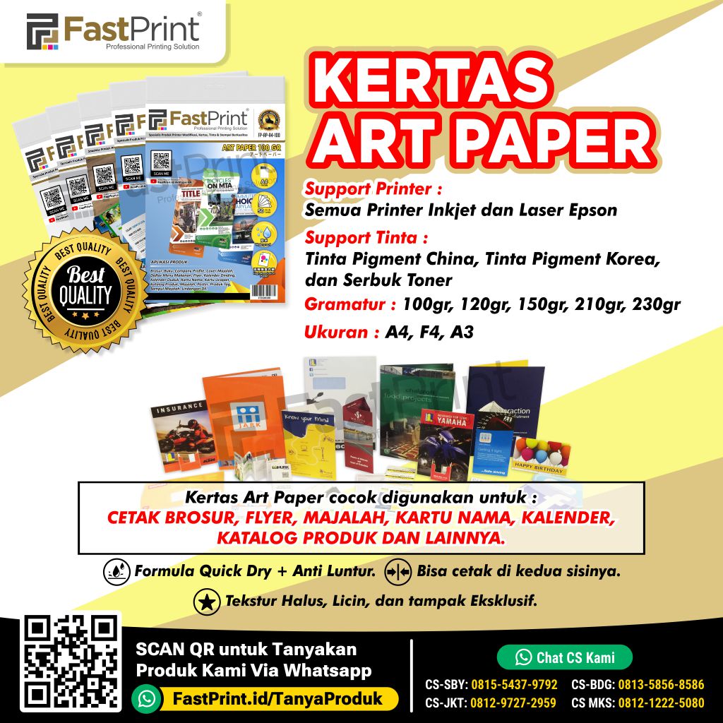Fast Print Kertas Art Paper Brosur Glossy – Fast Print Indonesia