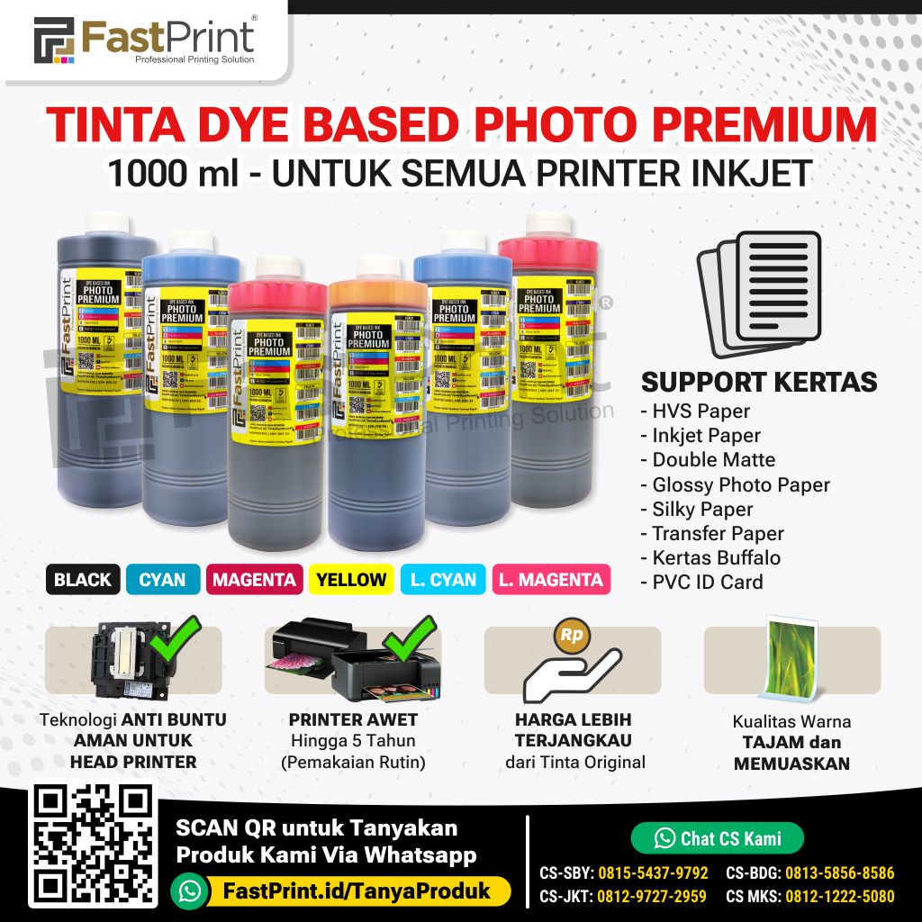 Fast Print Tinta Printer Epson Dye Based Premium – Fast Print Indonesia
