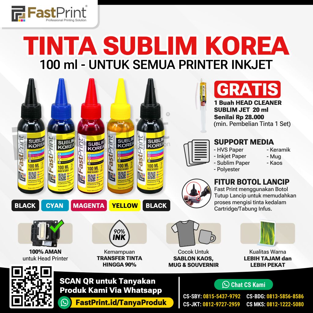 Tinta Sublim Sublime Sublimasi Epson Korea – Fast Print Indonesia