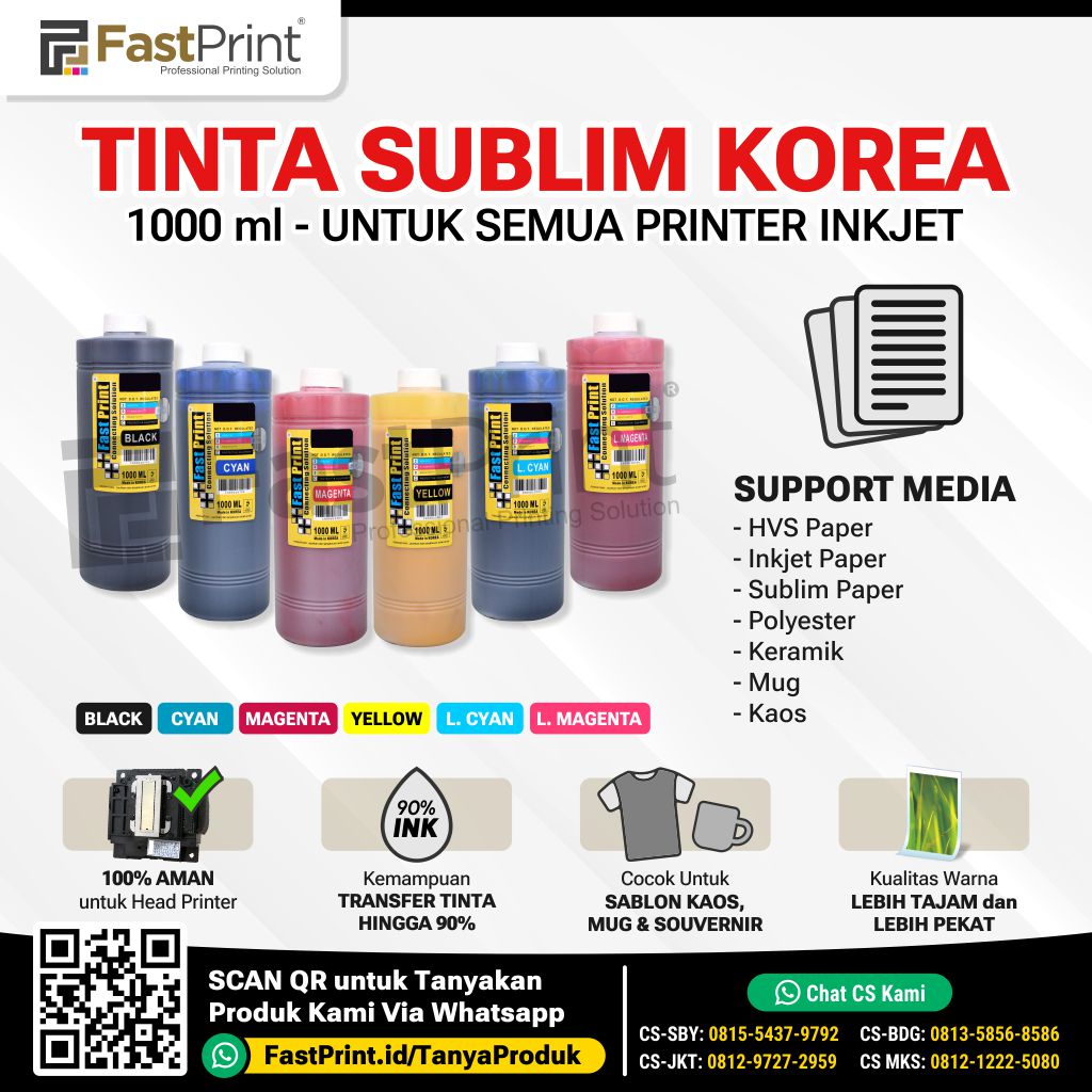 Tinta Sublim Sublime Sublimasi Epson Korea – Fast Print Indonesia