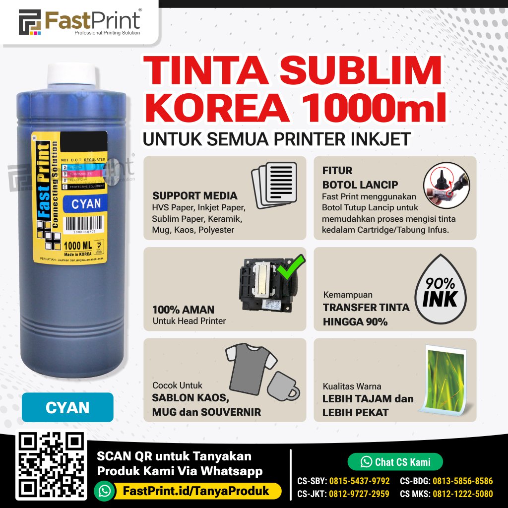 Tinta Sublim Sublime Sublimasi Epson Korea – Fast Print Indonesia