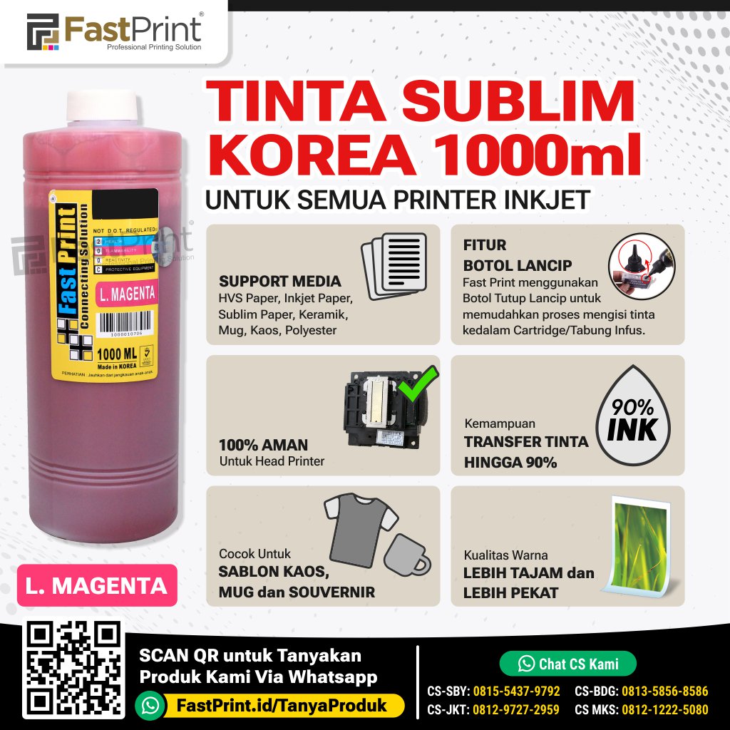 Tinta Sublim Sublime Sublimasi Epson Korea – Fast Print Indonesia