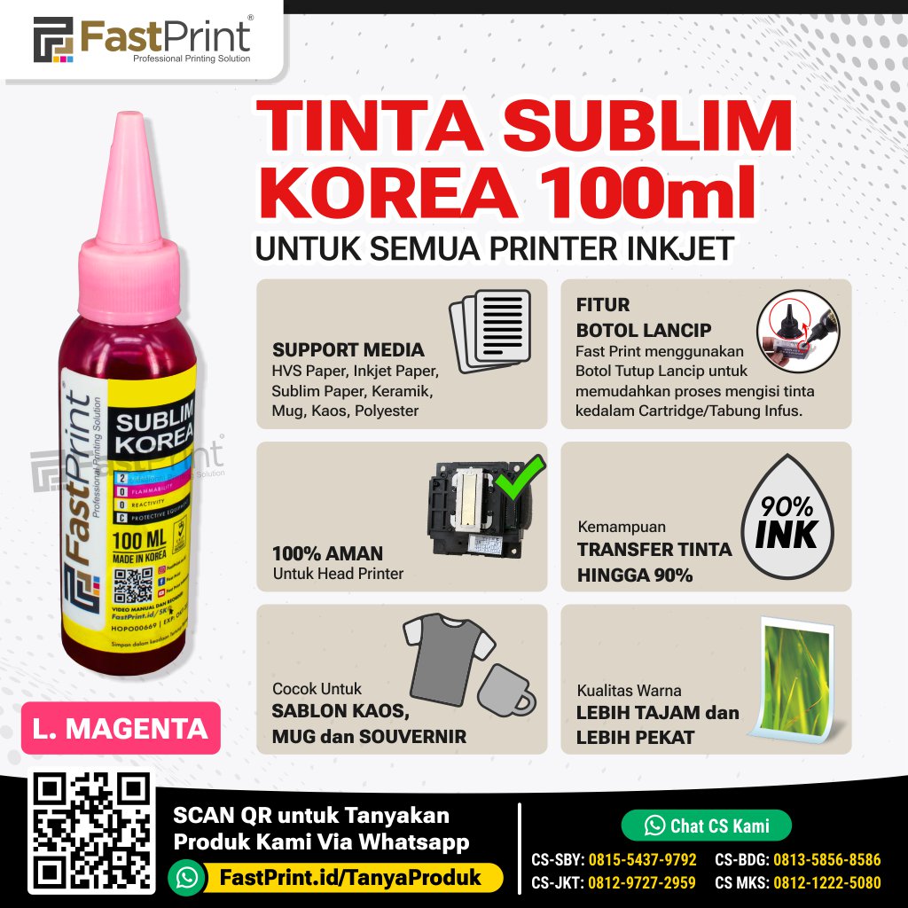 Tinta Sublim Sublime Sublimasi Epson Korea – Fast Print Indonesia