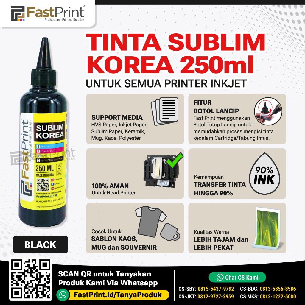 Tinta Sublim Sublime Sublimasi Epson Korea – Fast Print Indonesia