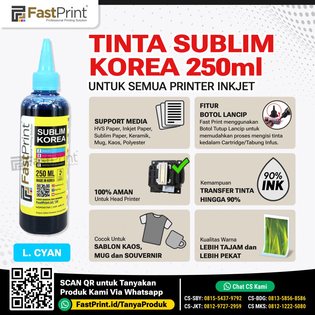 Tinta Sublim Sublime Sublimasi Epson Korea – Fast Print Indonesia