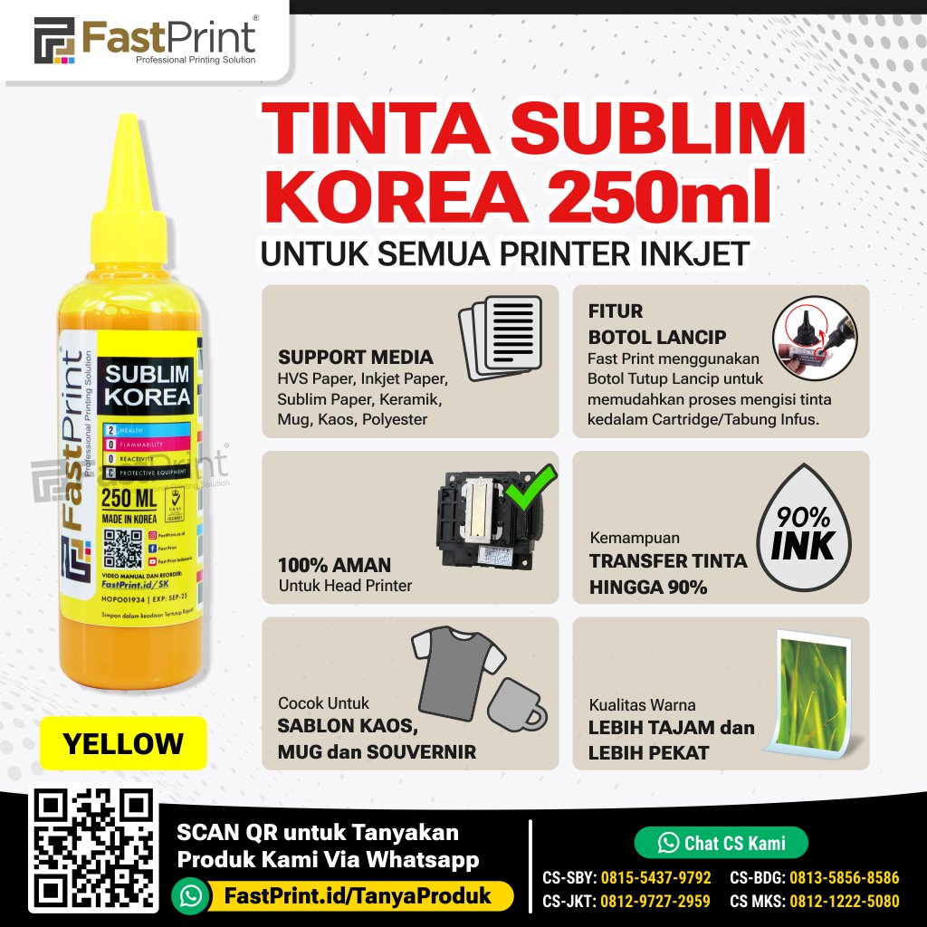 Tinta Sublim Sublime Sublimasi Epson Korea – Fast Print Indonesia