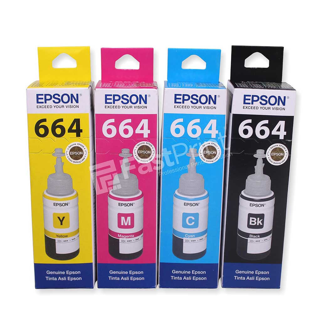 Tinta Original Epson 664 L Series L100, L110, L111, L120, L130, L132 ...