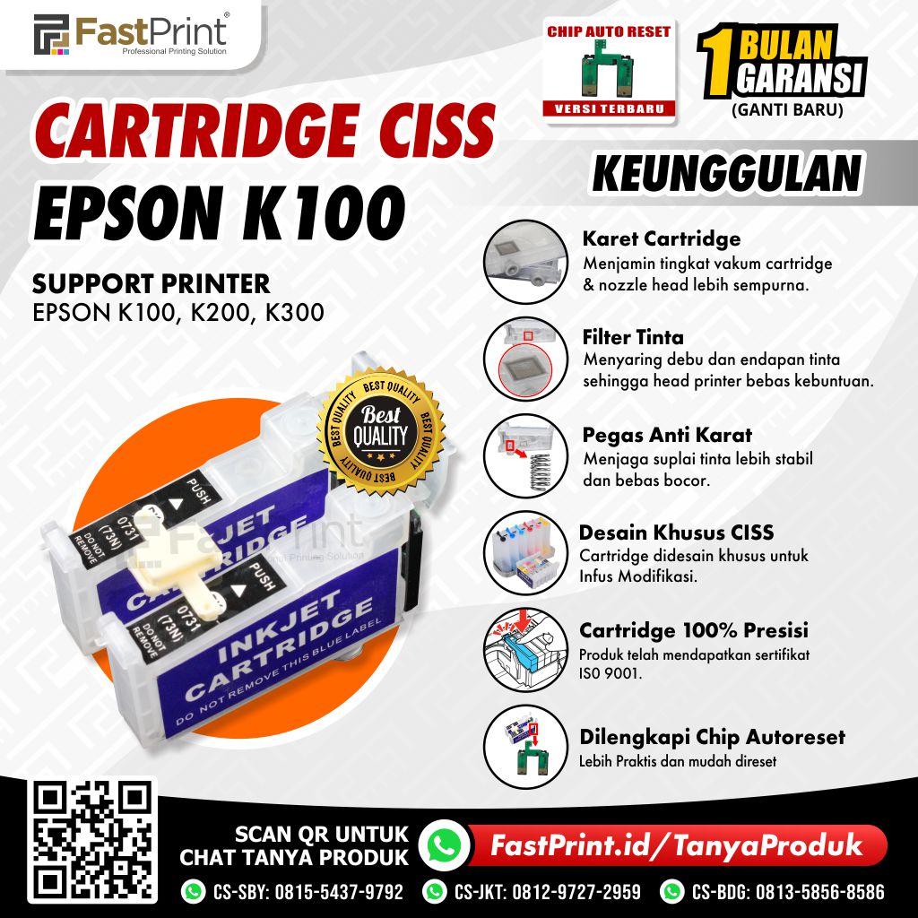 Cartridge Printer Infus CISS Epson K100, K200, K300 – Fast Print Indonesia