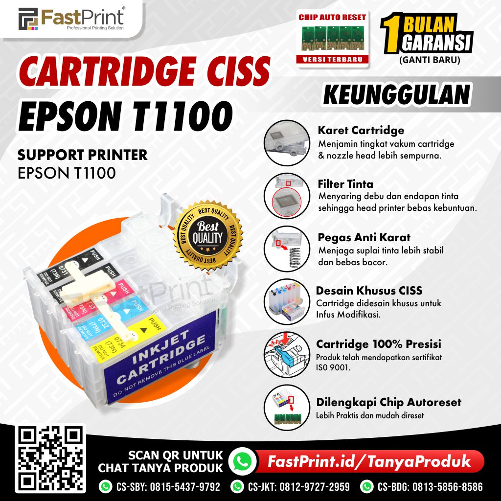 Cartridge Printer Infus CISS Epson T1100 – Fast Print Indonesia