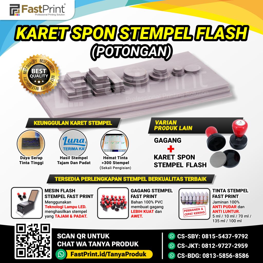 Fast Print Karet Busa Stempel Potongan Model Kotak – Fast Print Indonesia