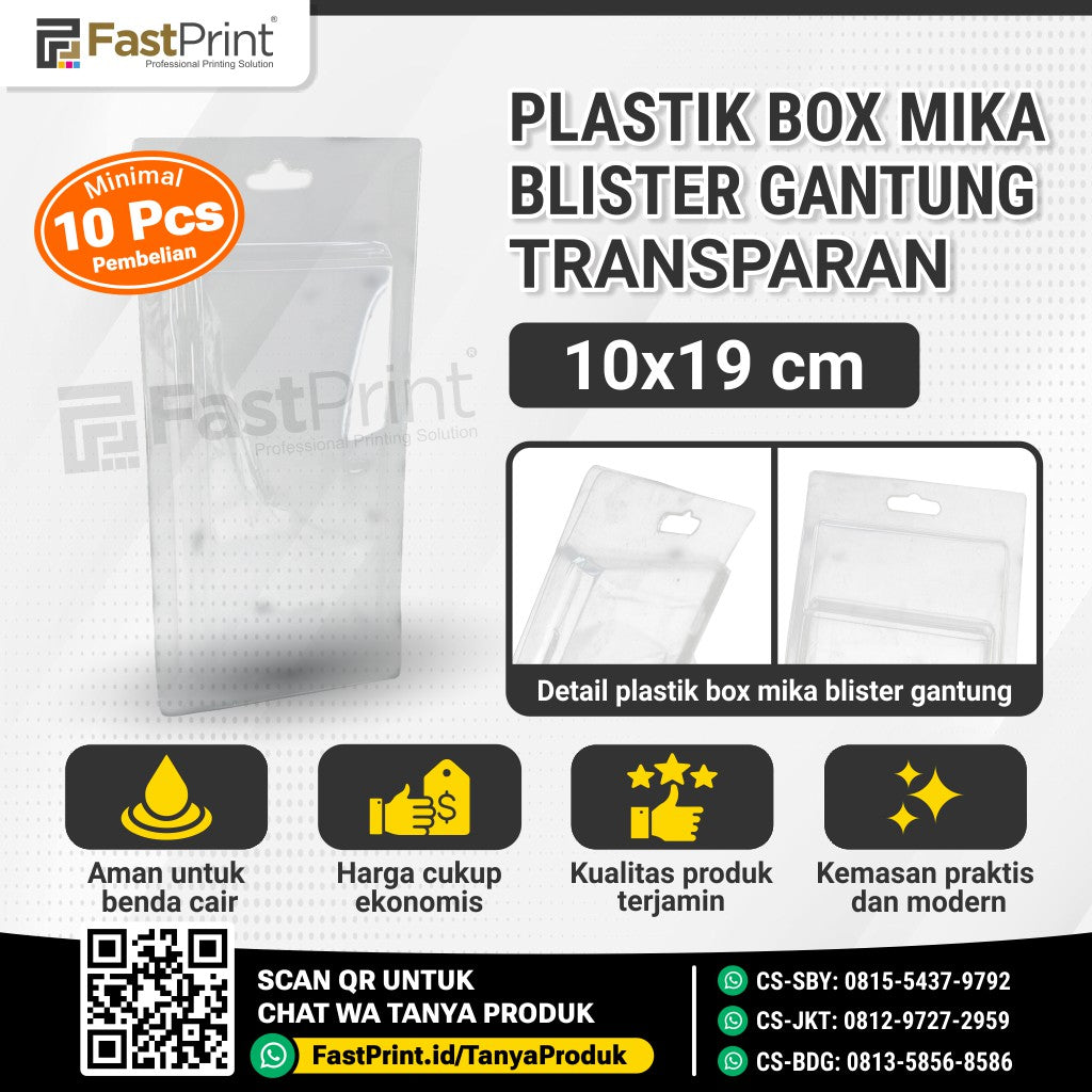 Box Mika Blister Packaging Transparan – Fast Print Indonesia