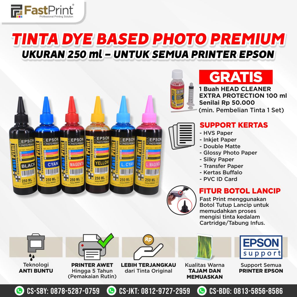 Fast Print Tinta Printer Epson Dye Based Premium – Fast Print Indonesia