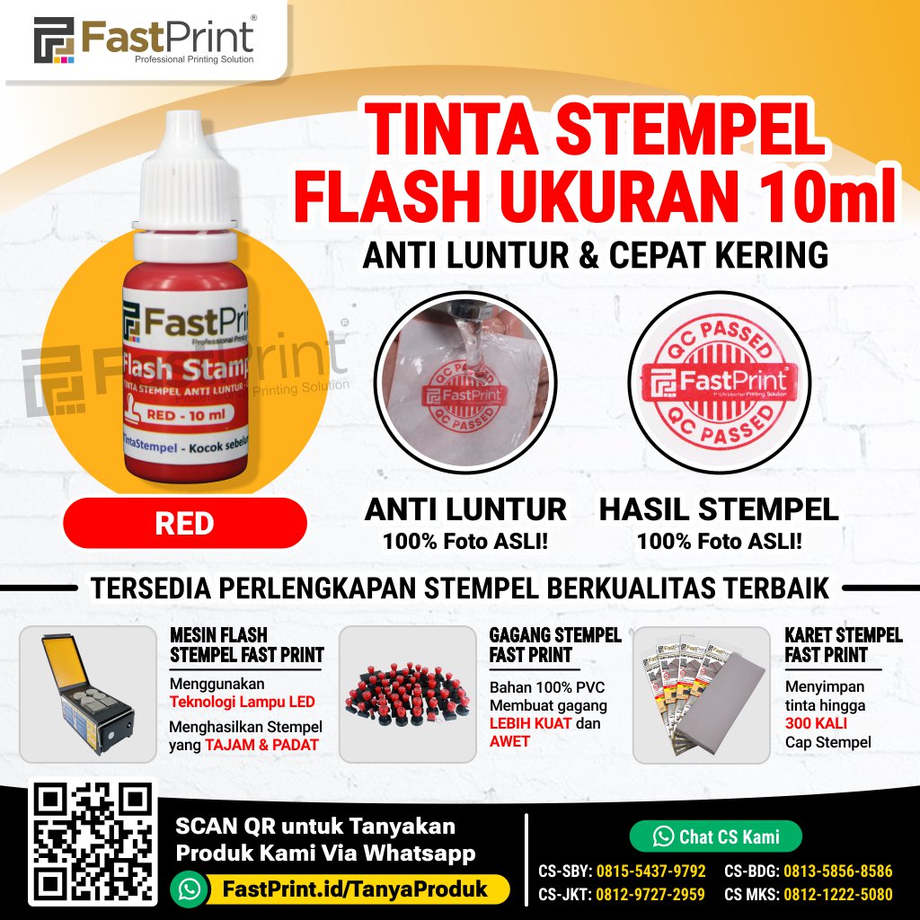 Fast Print Tinta Stempel Flash Warna Anti Luntur – Fast Print Indonesia