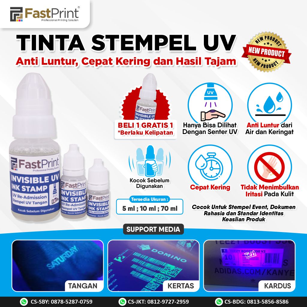 Fast Print Tinta Stempel UV Invisible Ink – Fast Print Indonesia
