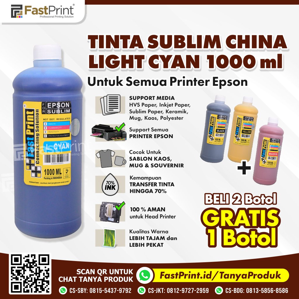 Tinta Sublim Sublime Sublimasi Epson China – Fast Print Indonesia
