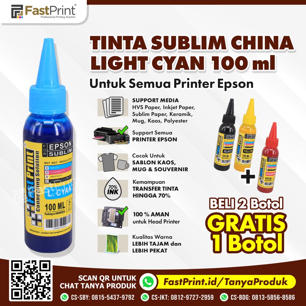 Tinta Sublim Sublime Sublimasi Epson China – Fast Print Indonesia