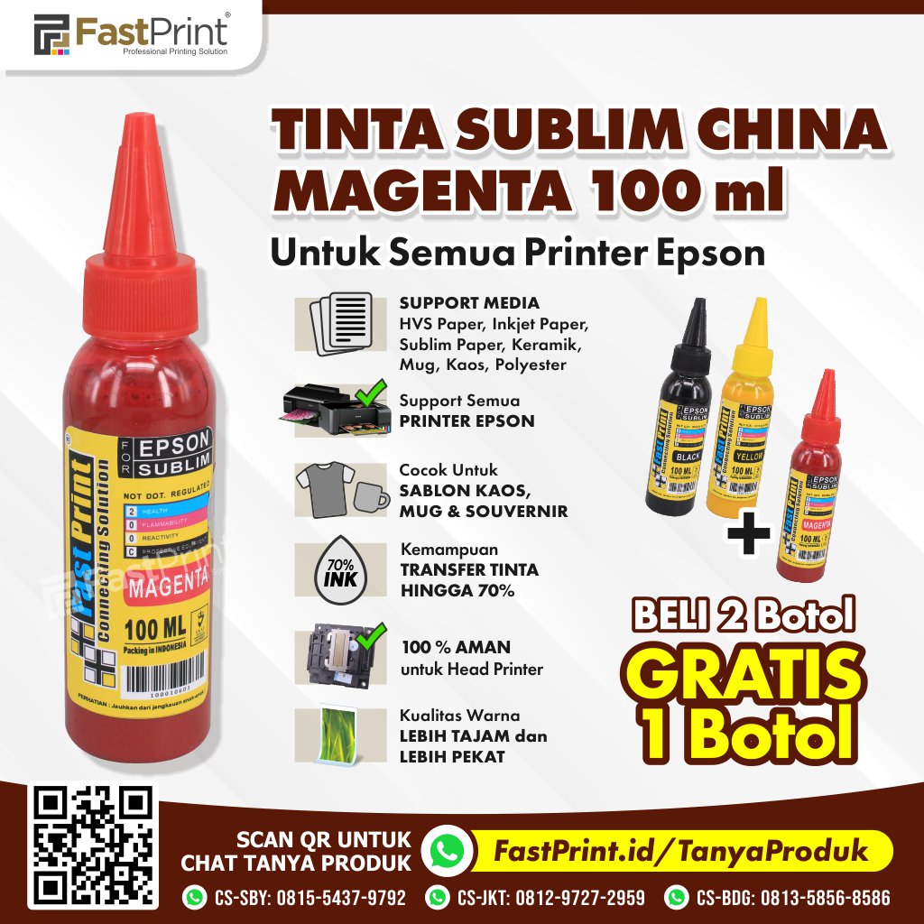 Tinta Sublim Sublime Sublimasi Epson China – Fast Print Indonesia