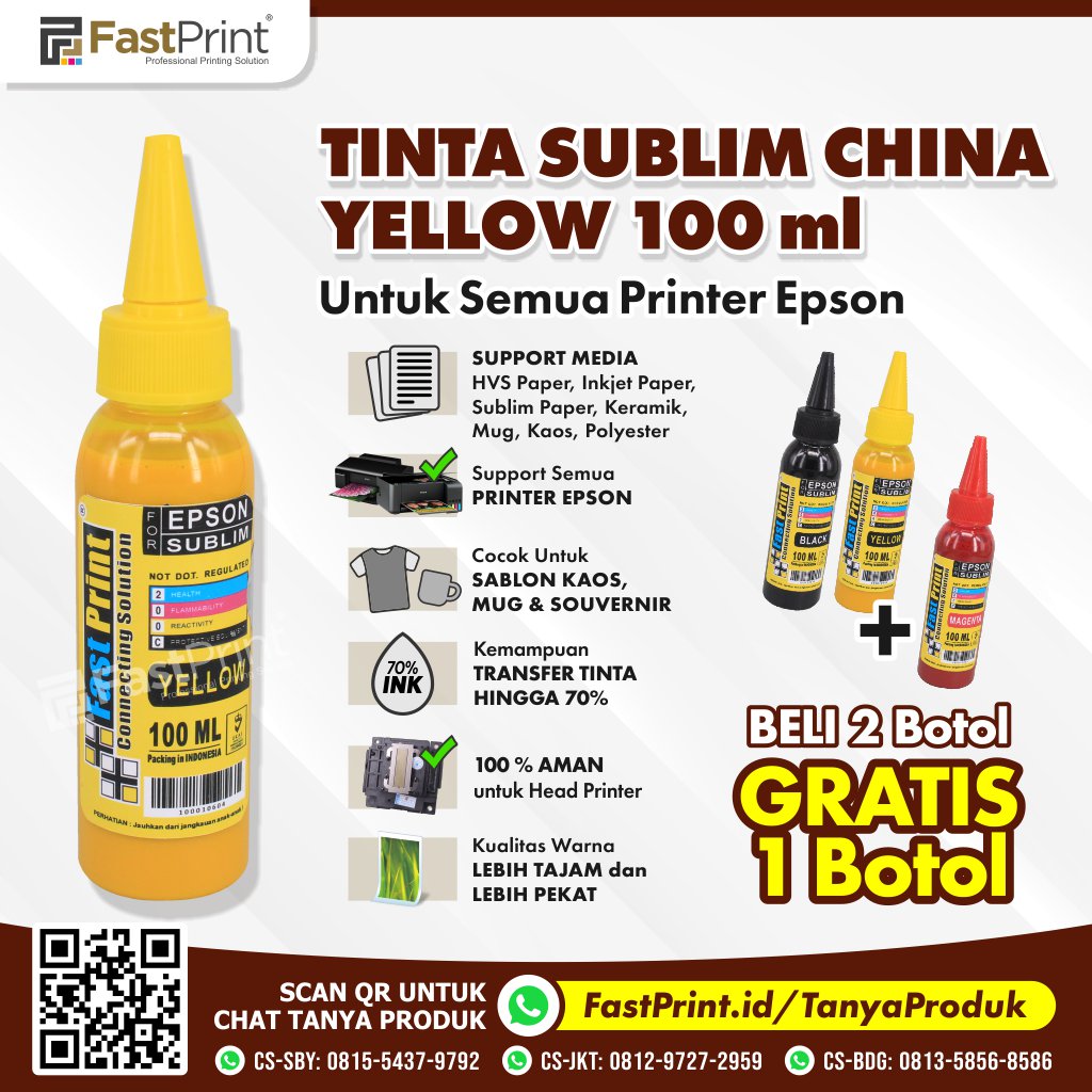 Tinta Sublim Sublime Sublimasi Epson China – Fast Print Indonesia