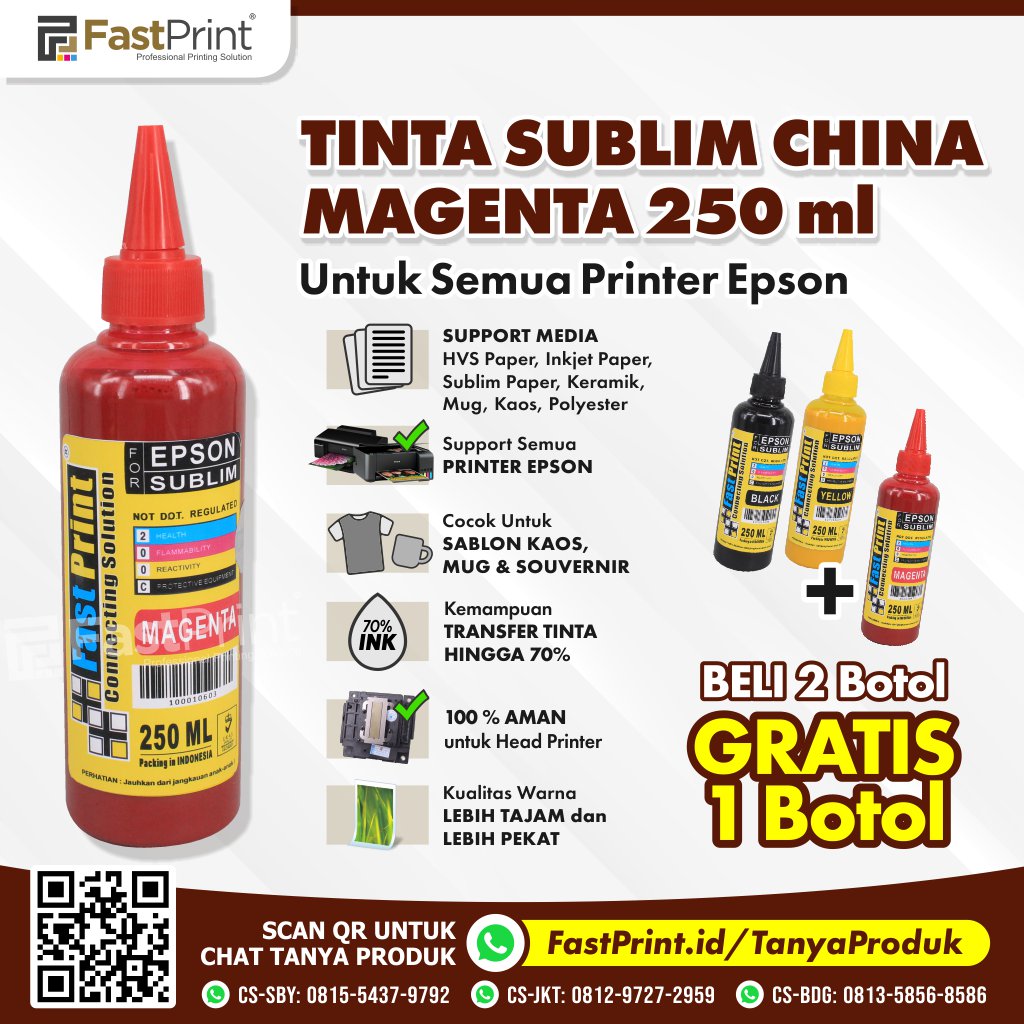 Tinta Sublim Sublime Sublimasi Epson China – Fast Print Indonesia