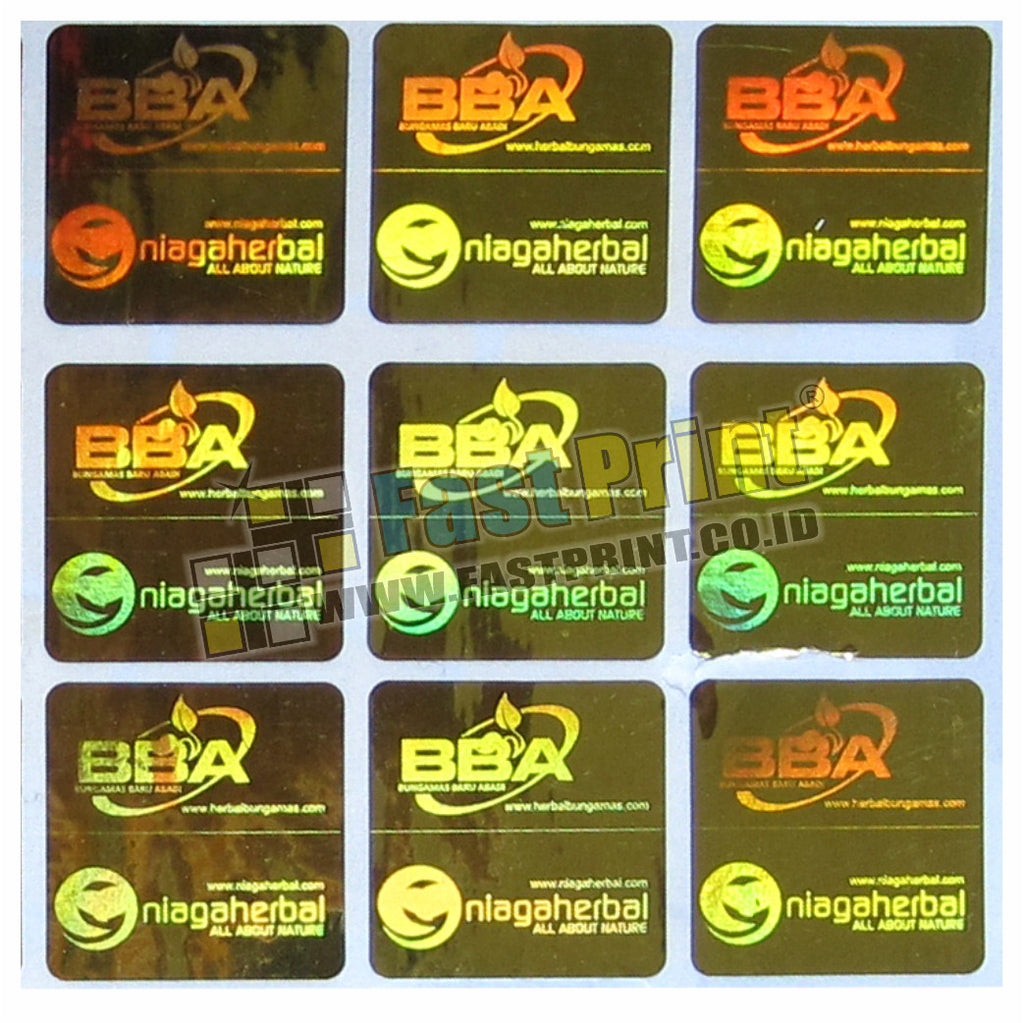 Custom Stiker Segel Hologram 2D Import Label Garansi Produk – Fast ...