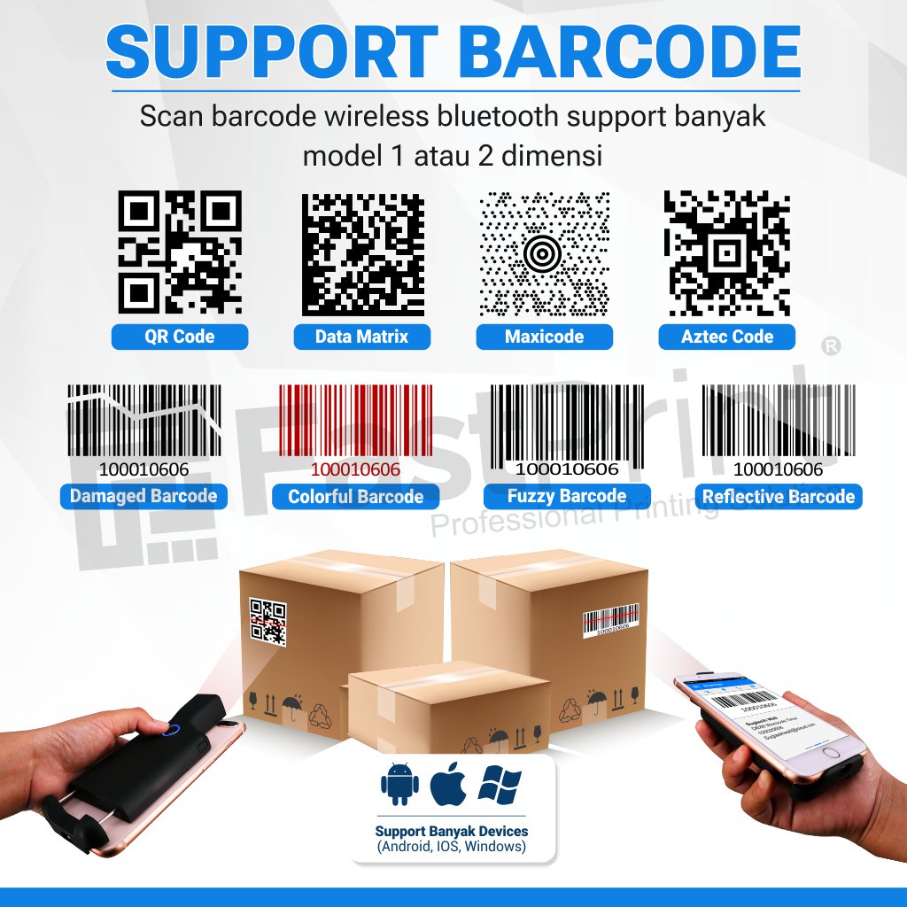 Alat Barcode Scanner Wireless Bluetooth Fast Print – Fast Print Indonesia