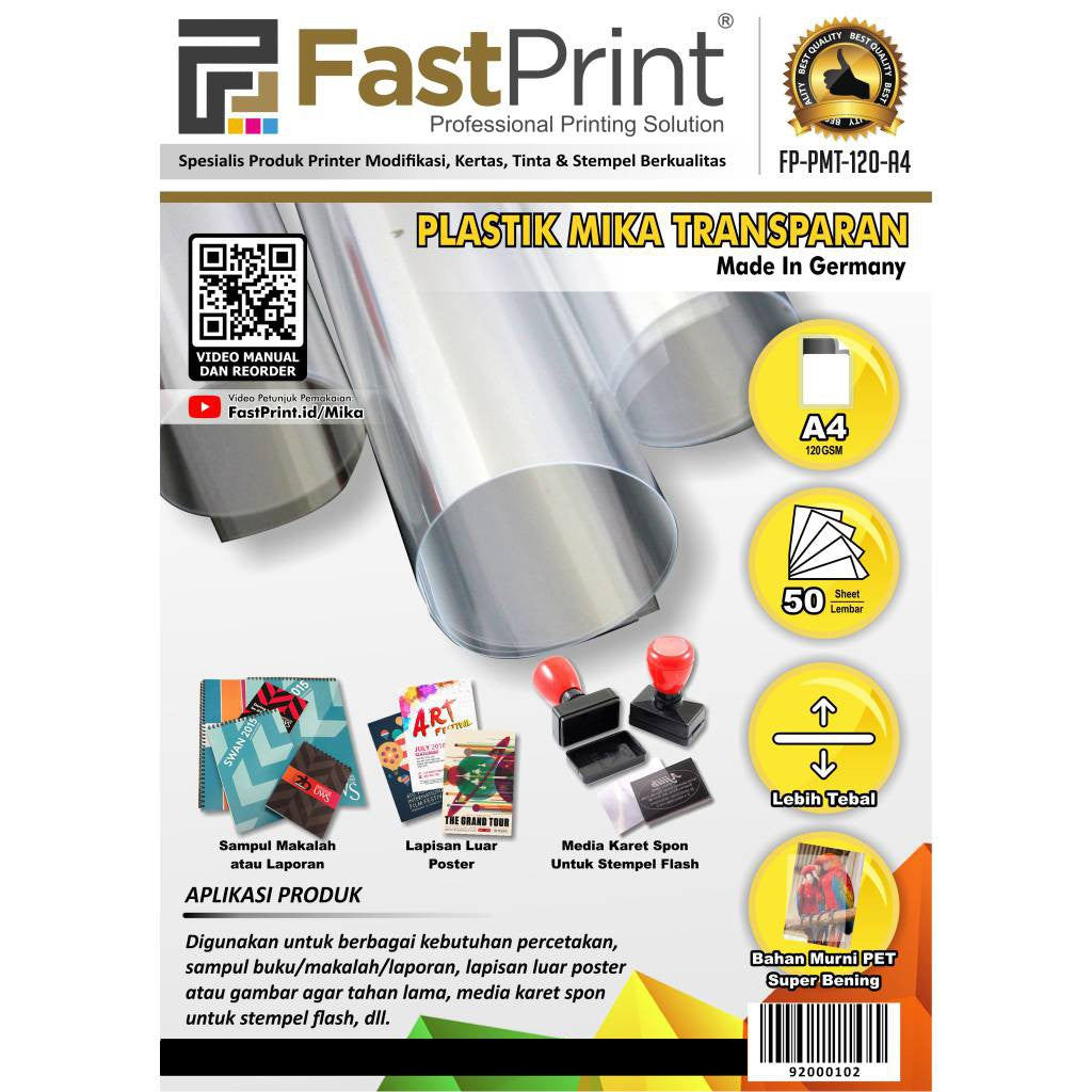 Fast Print Mika Plastik Cover Jilid Bening Lembaran A4 – Fast Print ...