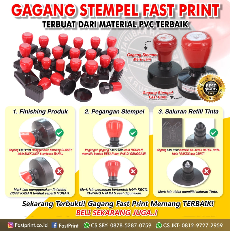 Fast Print Karet Busa Stempel Potongan Model Bulat – Fast Print Indonesia