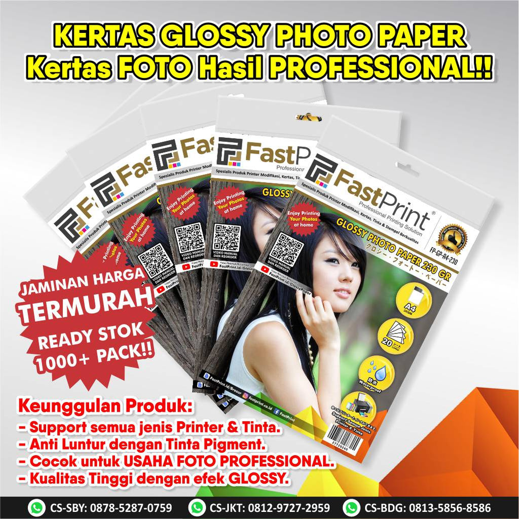 Kertas Glossy Photo Paper Fast Print Ukuran A4 – Fast Print Indonesia
